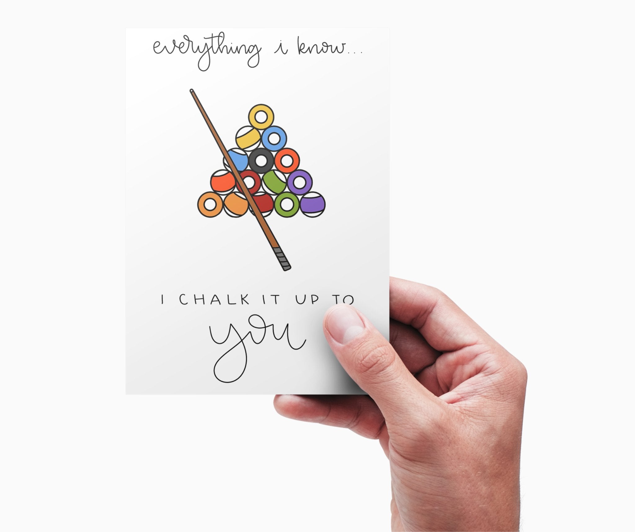 Card Color-In Printable - Billiards – Plan with Inès