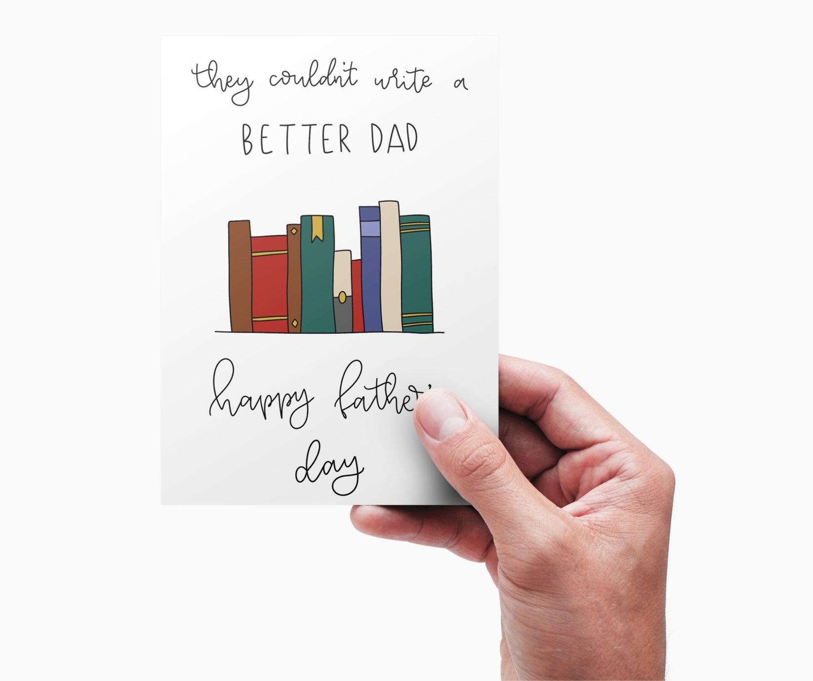 Father's Day Card Color-In Printable - Books – Plan with Inès