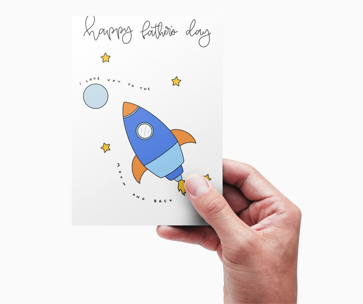 Father's Day Card Color-In Printable - Outer Space – Plan with Inès